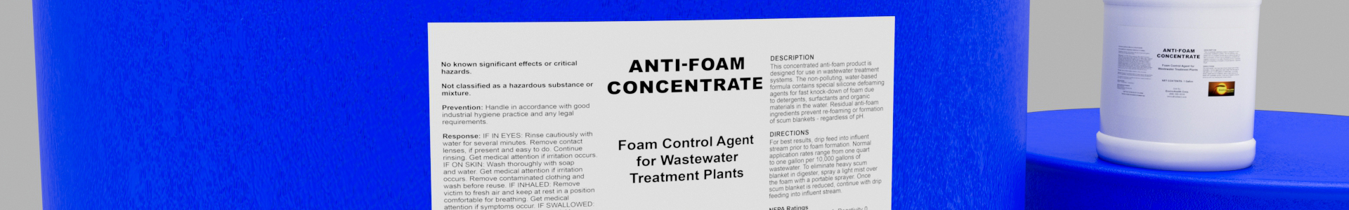 Anti-Foam Concentrate | WWTP Foam Control Solution